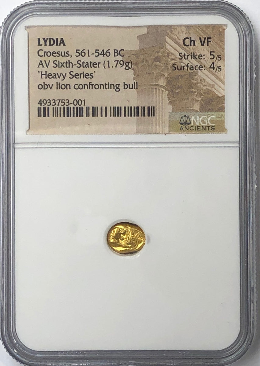 King Croesus Gold 1/6 Stater “Heavy Stater” NGC CH VF – capstonecoins