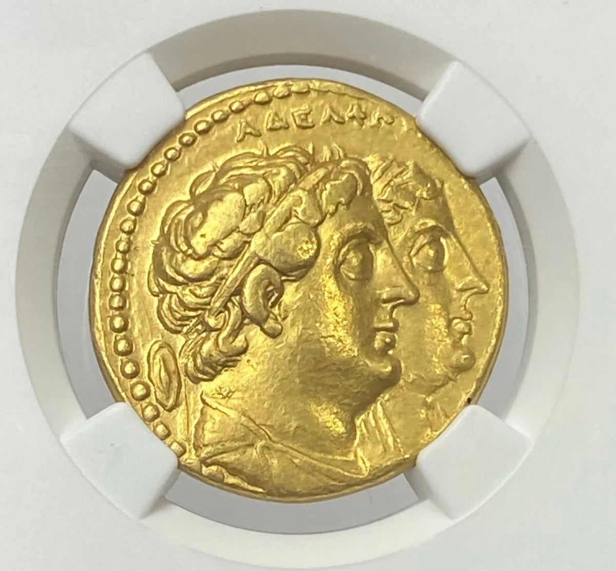 Ptolemaic Kingdom Ptolemy II 285-246 BC Gold Octodrachm NGC CHVF RARE ...