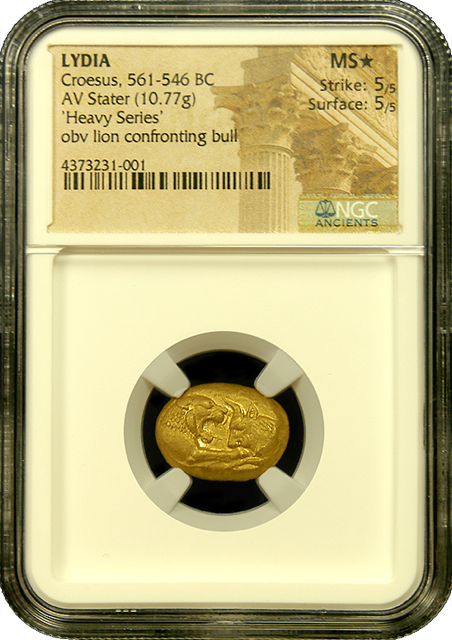 Croesus Heavy Gold Stater NGC MS Star 5x5 – capstonecoins